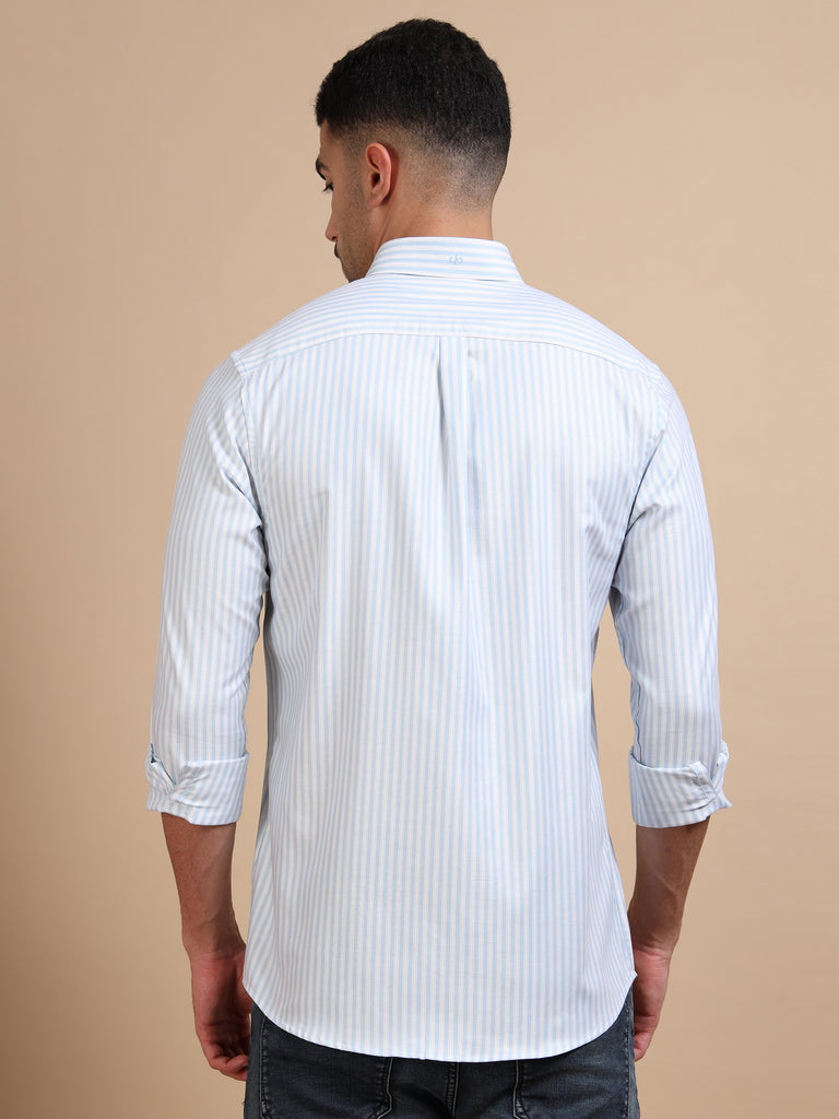 Blue Premium Casual Stripe Shirt – Kaapus