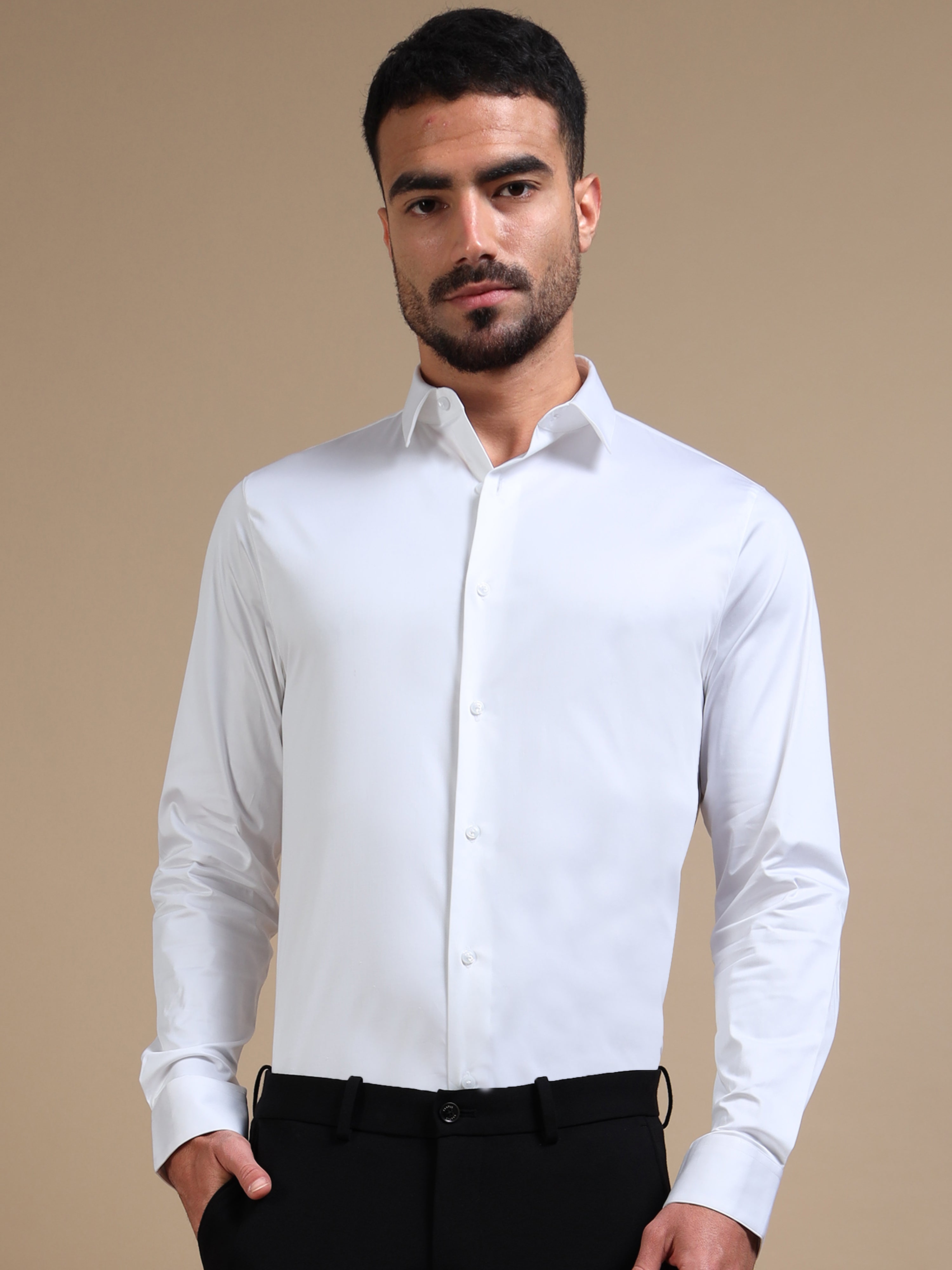 White Stretch Premium Shirt – Kaapus
