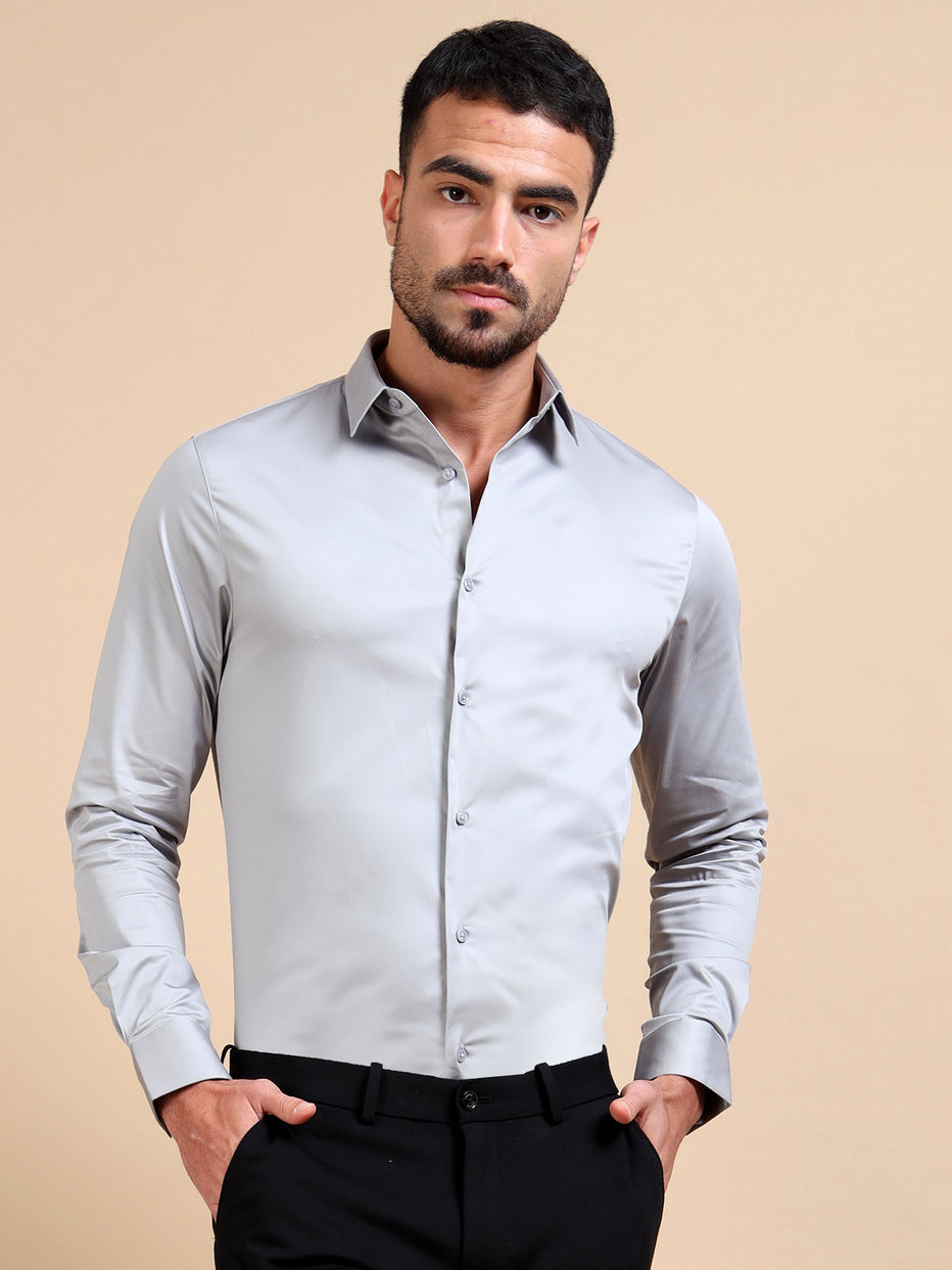 Light Grey Stretch Premium Shirt – Kaapus