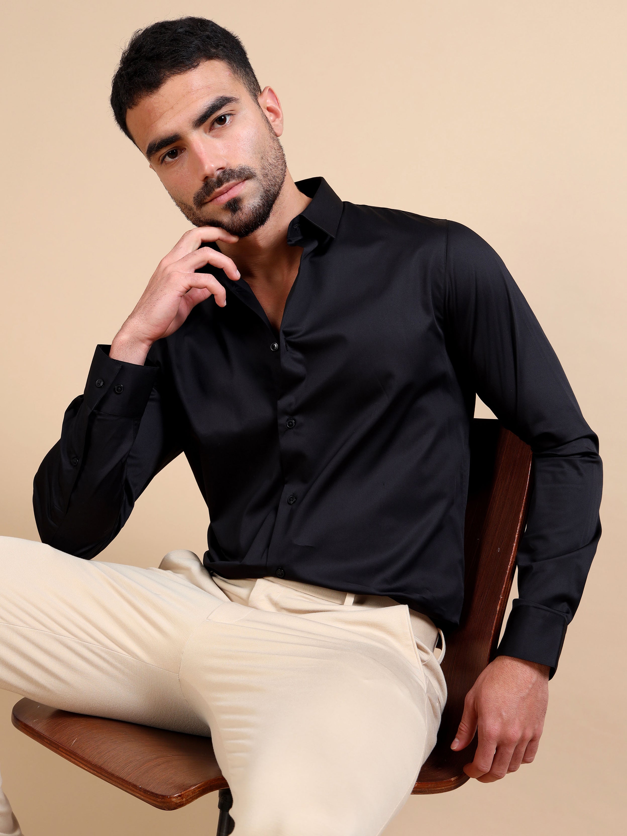 Black Stretch Premium Shirt – Kaapus