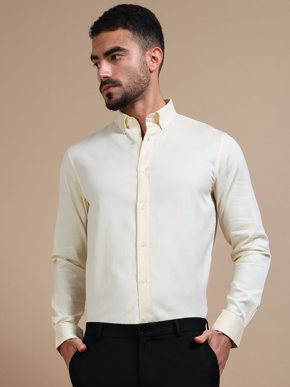Yellow Zen Button-down Stripe Shirt – Kaapus
