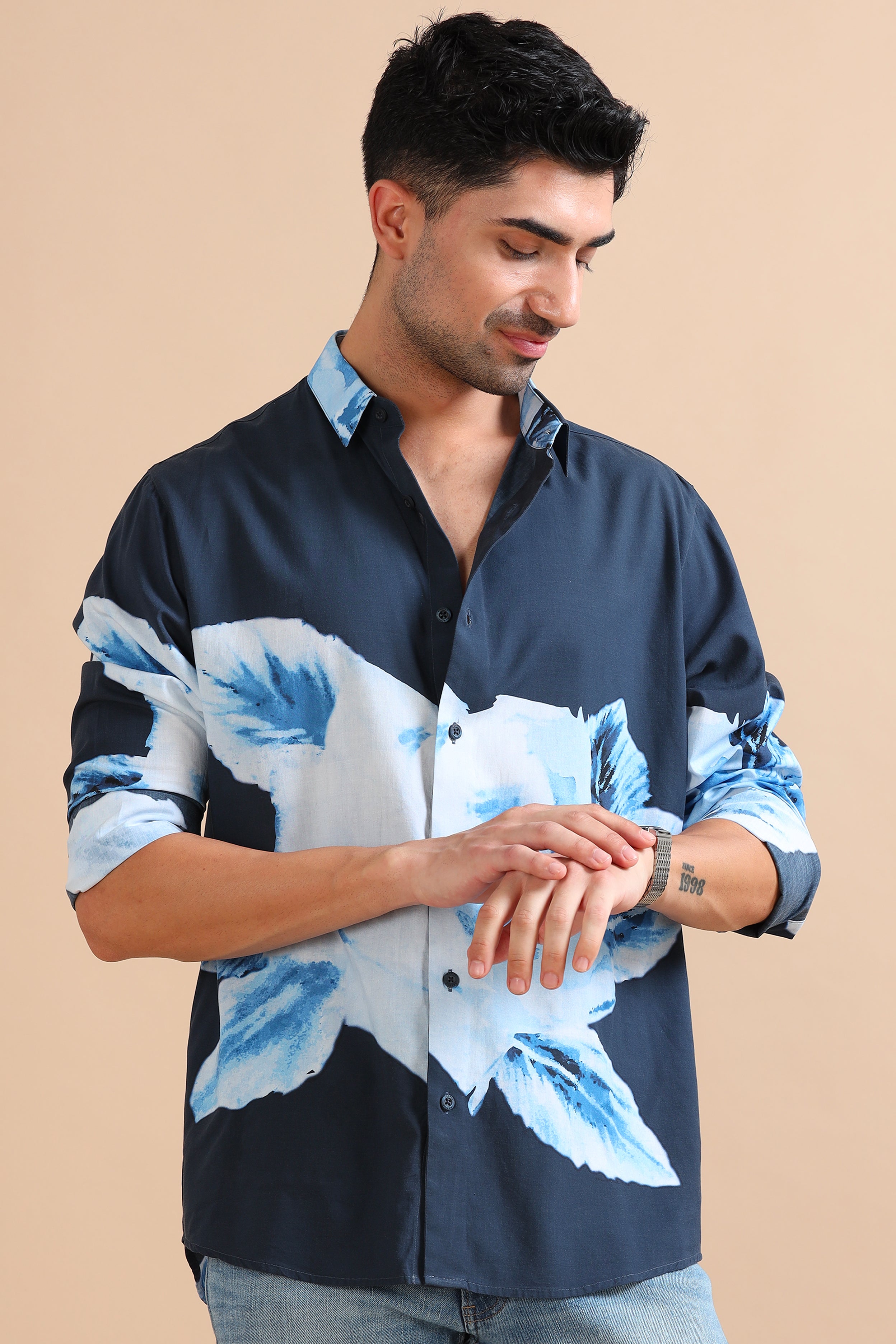 Ocean Bloom Abstract Shirt – Kaapus