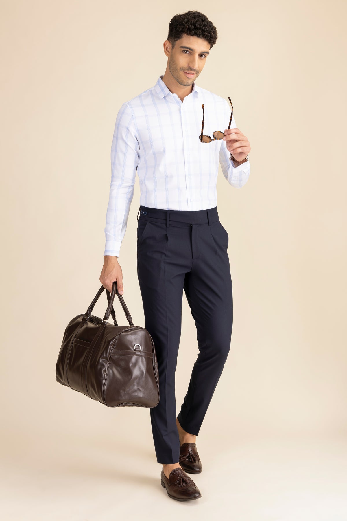 Executive Classic Sky Plaid Shirt – Kaapus