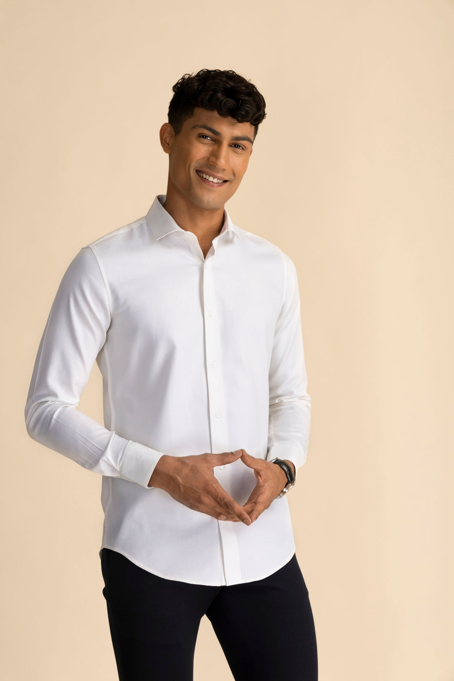 Pale Yellow Micro Dot Shirt EOSS – Kaapus