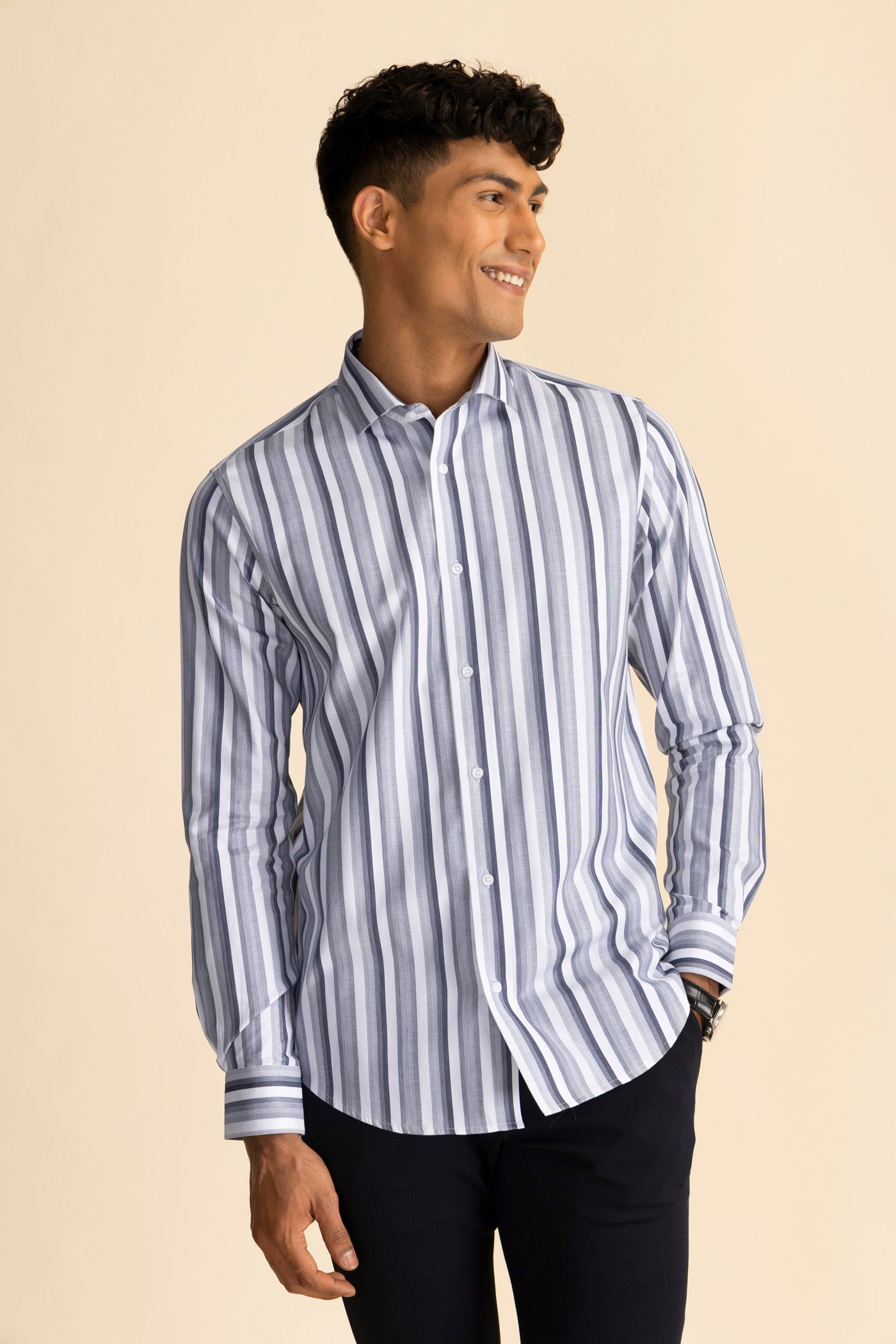 Galaxy Stripe Navy Shirt EOSS – Kaapus