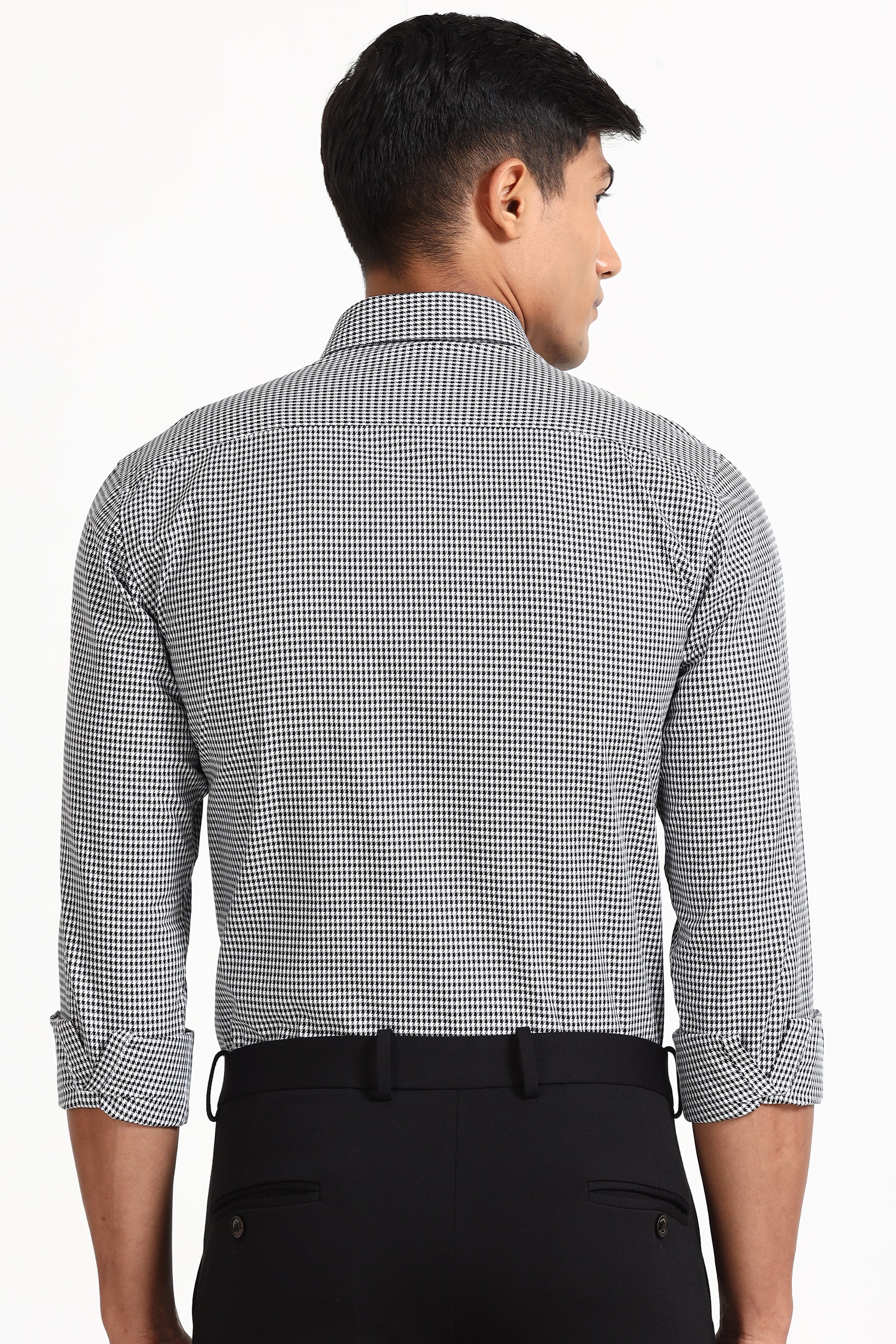 Black Formal Check Shirt – Kaapus