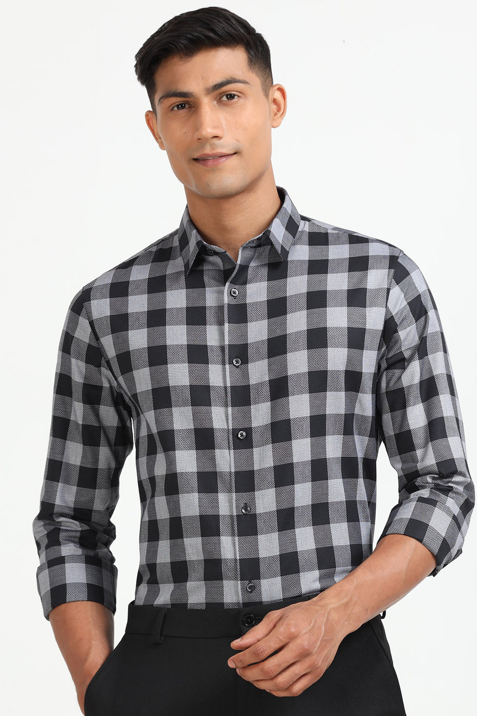 Greyscale Grid Shirt EOSS – Kaapus